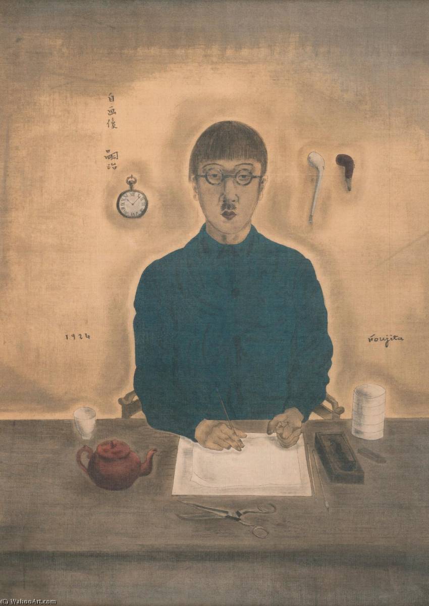 Order Artwork Replica Mon portrait by Léonard Tsugouharu Foujita ...