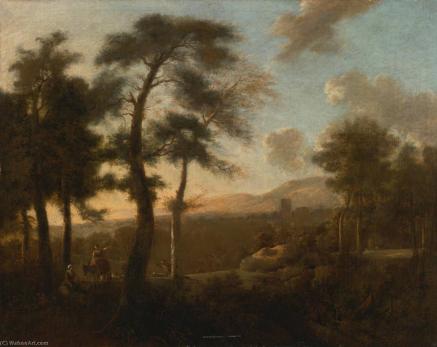 Museum Art Reproductions Classical French Landscape with Figures by ...