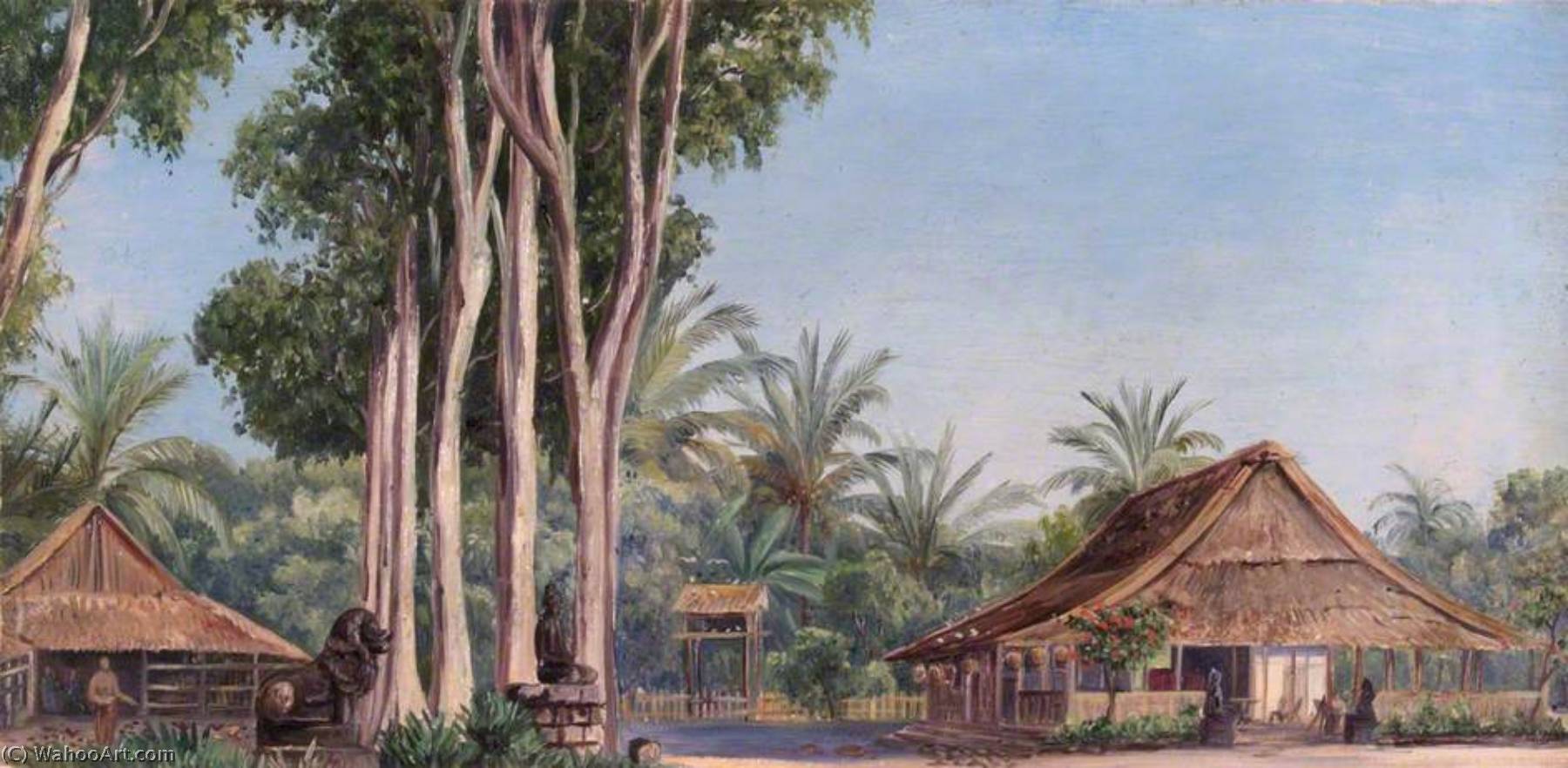 Purchase Oil Painting Replica The Hotel Boro Boro, Java, 1880 by ...