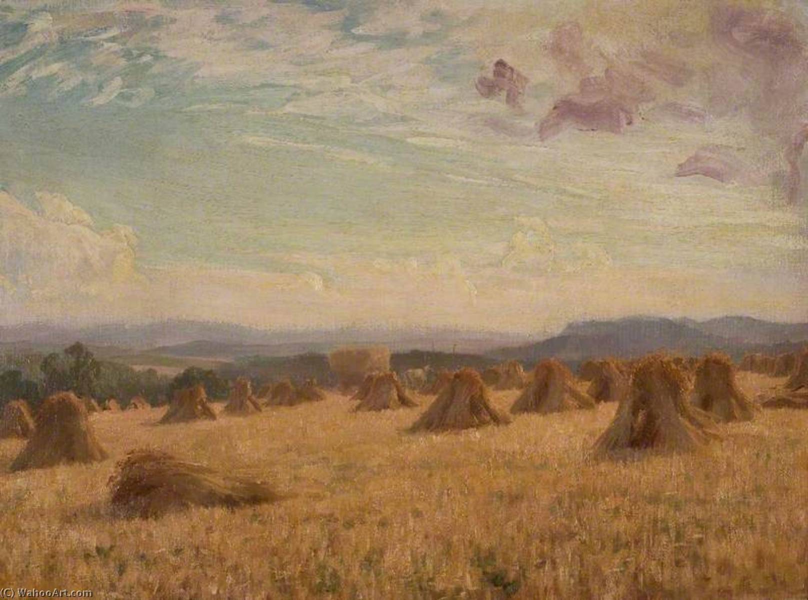 Get Paintings Reproductions Harvesting Towards Morehampton, 1910 by ...