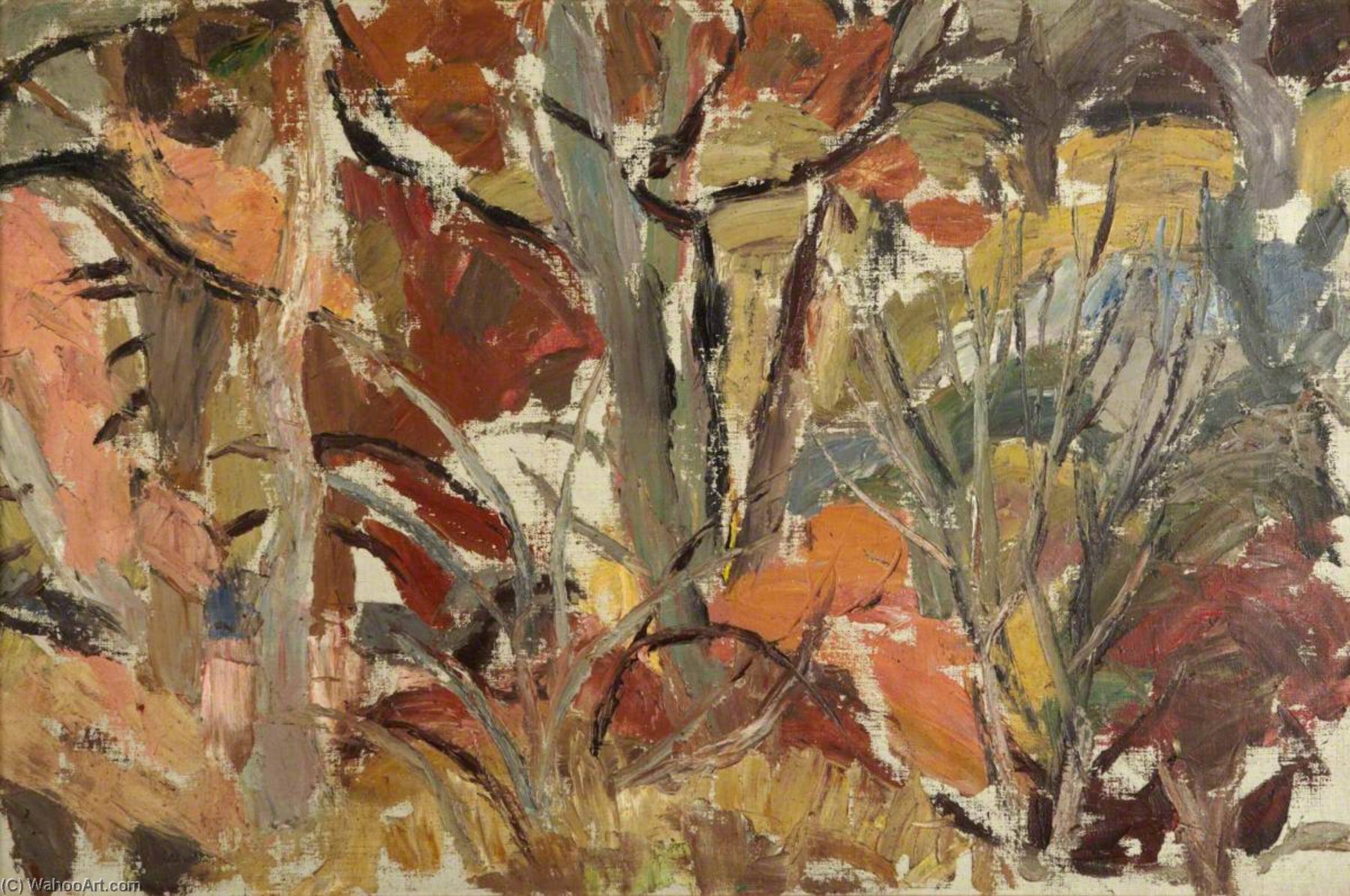 Woodland Landscape (Trees with River and Pathway) by William George ...