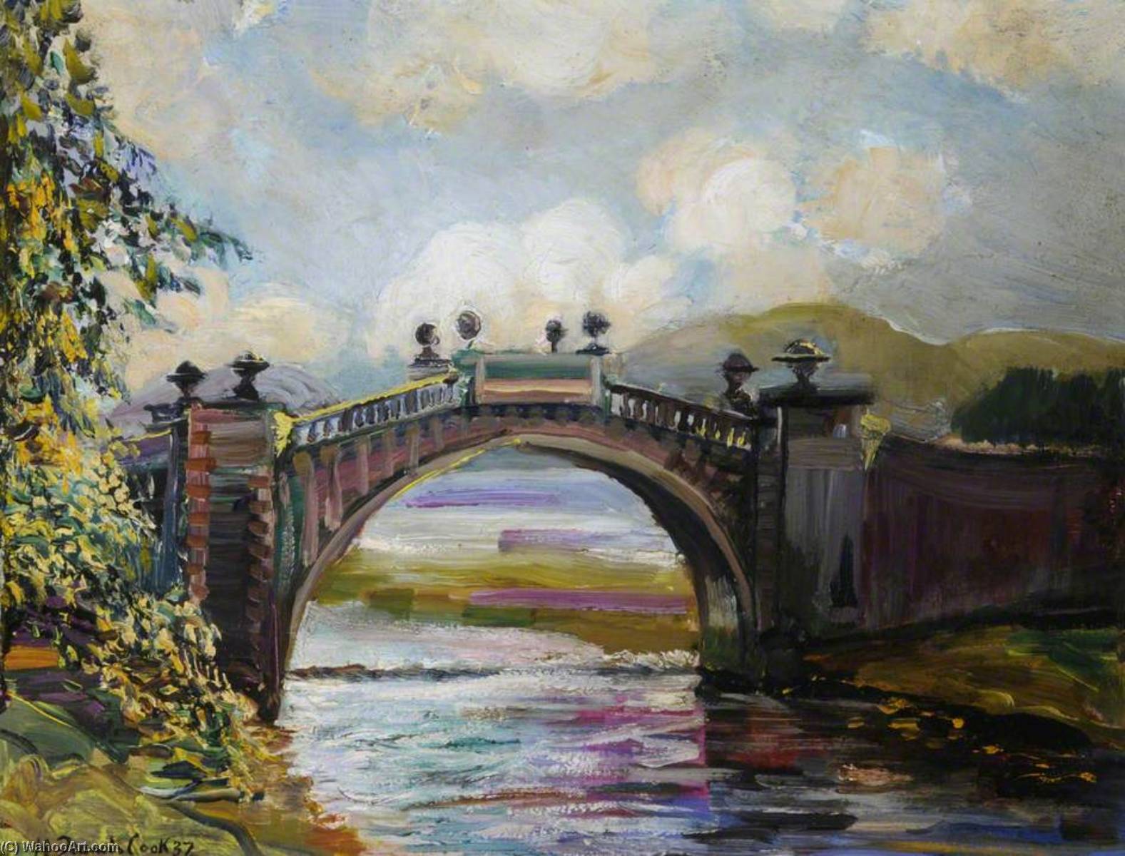 Get Art Reproductions Castle Bridge, Scotland, 1937 by Francis ...