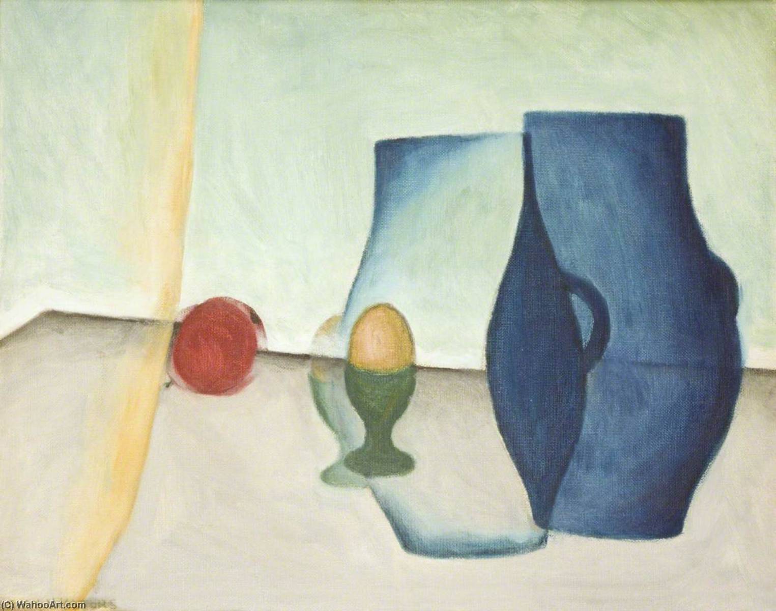 Artwork Replica Still Life with Egg and Apple, 1950 by Evan Walters ...