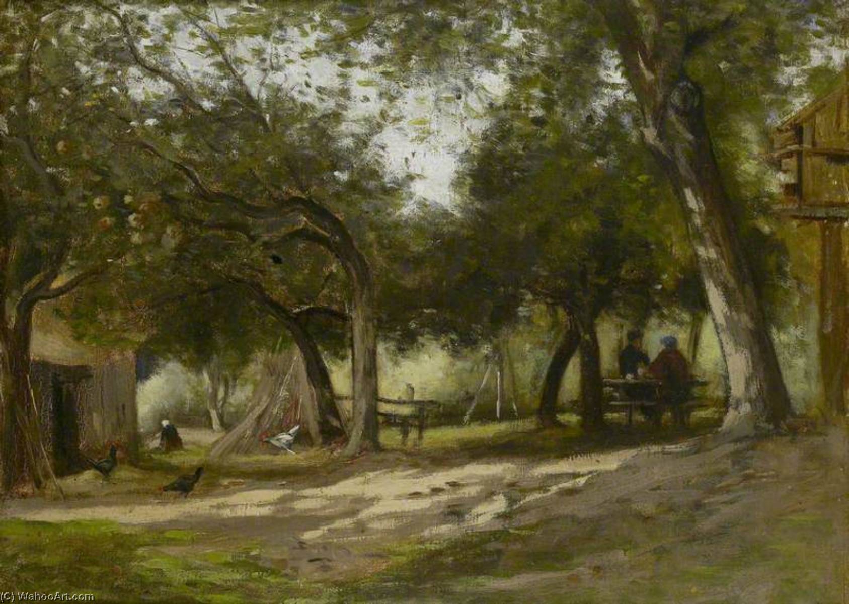 Order Artwork Replica Landscape with a Farmyard by Adolphe Félix Cals ...