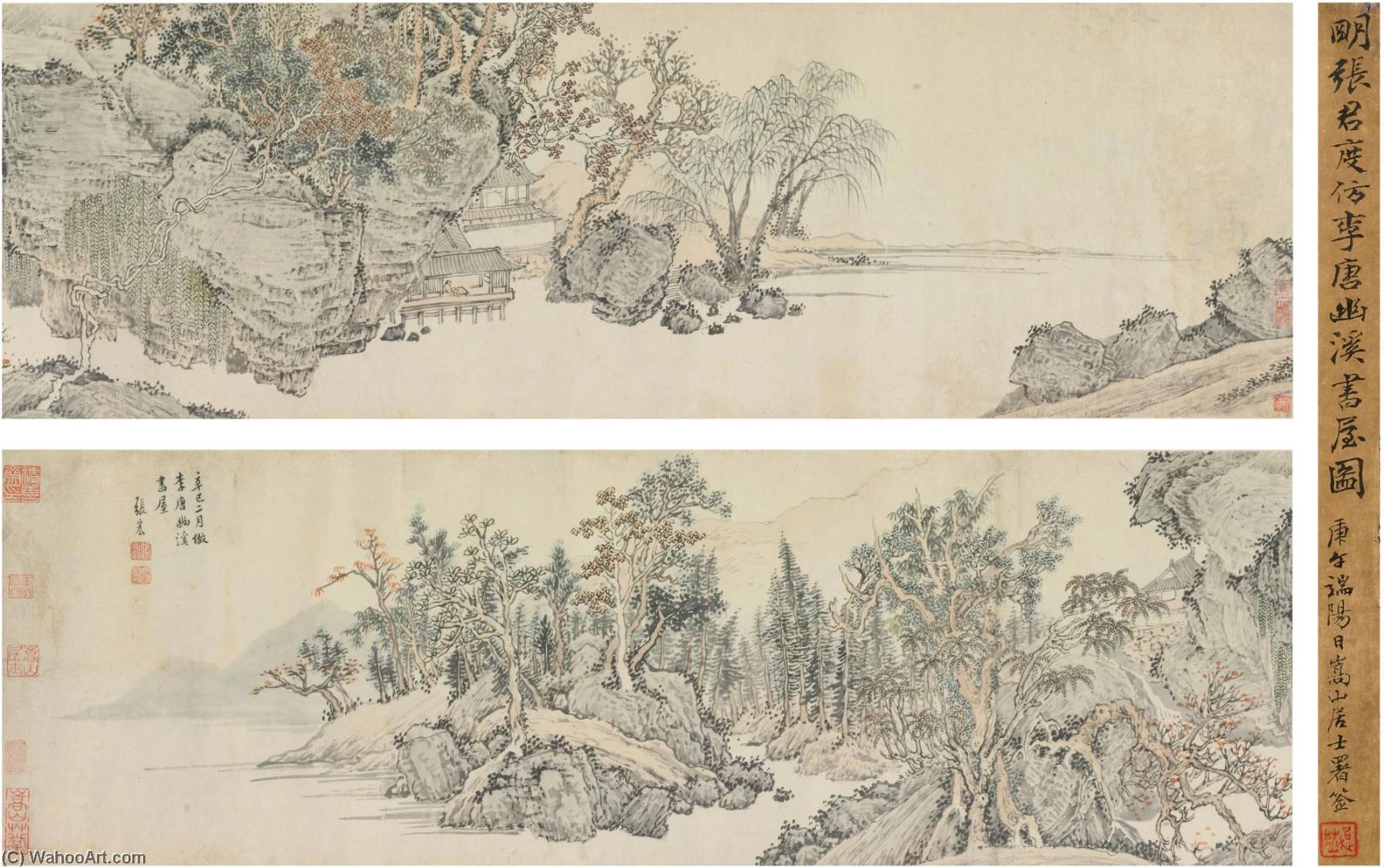 STUDIO BY A SECLUDED STREAM by Zhang Hong Zhang Hong | ArtsDot.com