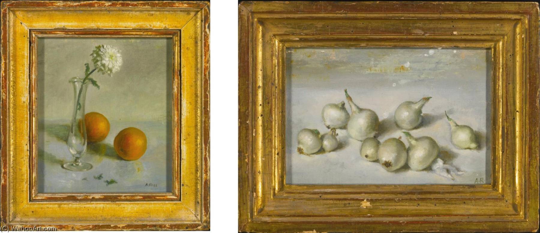 Get Art Reproductions Glass Vase with Dahlia and Two Oranges and Pearl ...