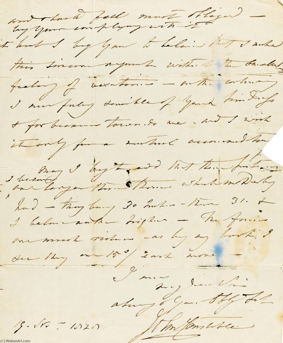 Get Art Reproductions Autograph letter signed ( John Constable ), to ...