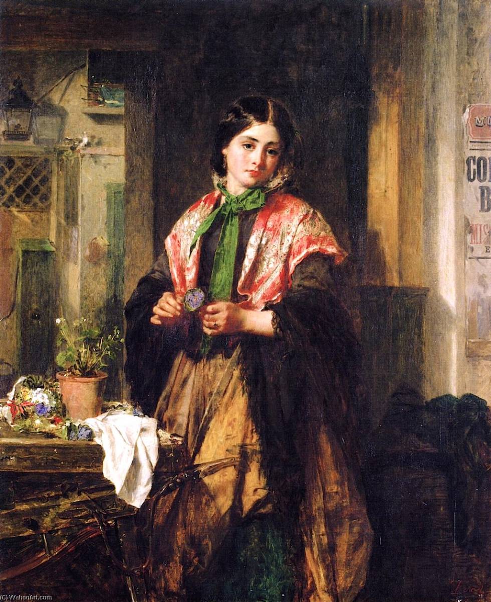 Buy Museum Art Reproductions A Flower from Paddy`s Land by Thomas Faed ...