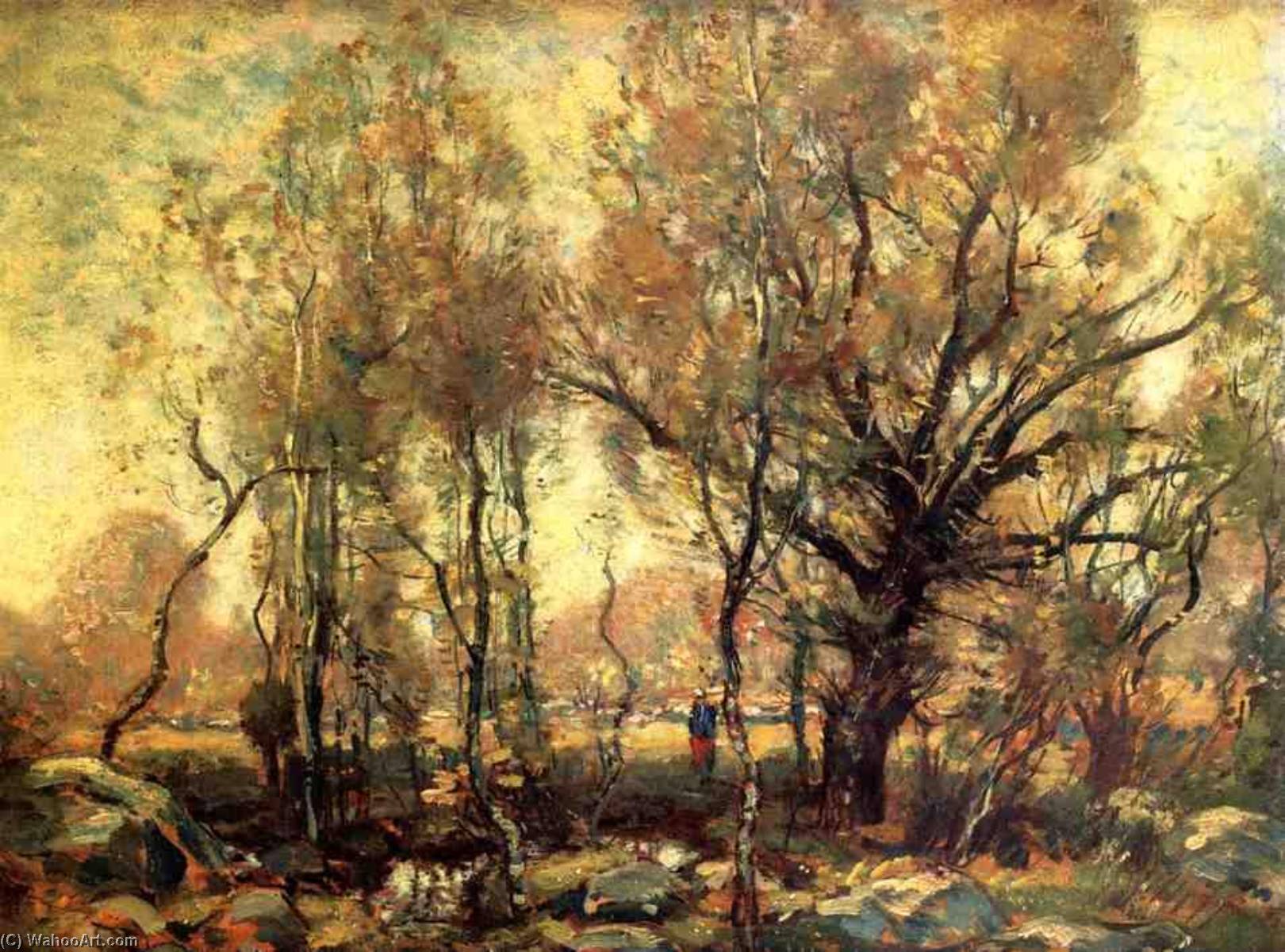 Get Paintings Reproductions Figure in a Wooded Landscape by Henry Ward ...
