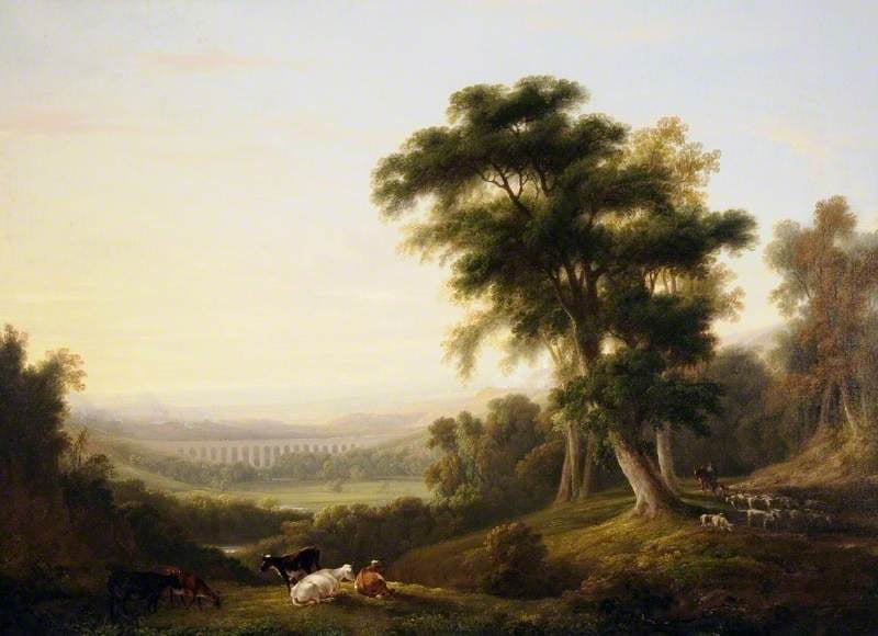 Museum Art Reproductions Extensive Landscape with a Viaduct by Joseph ...