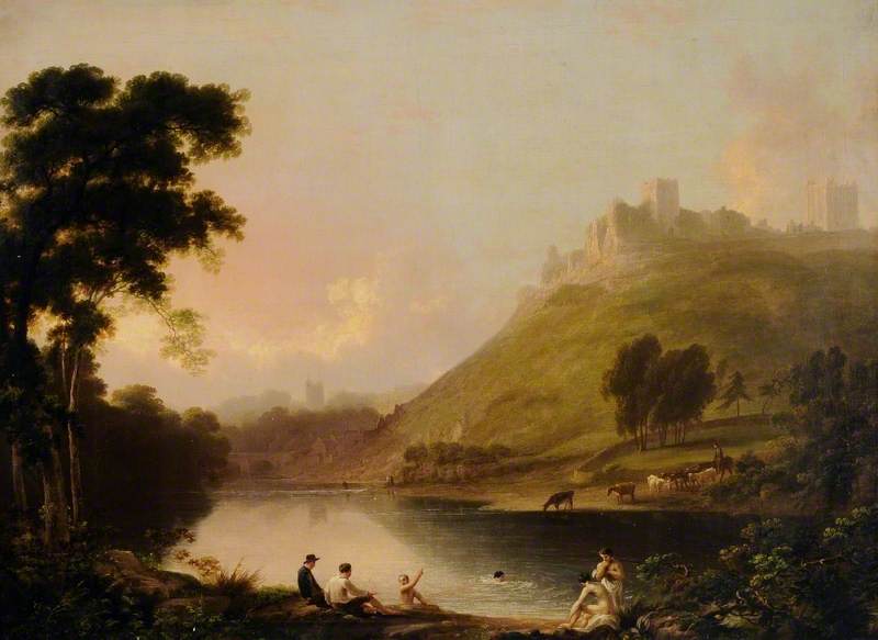 Get Art Reproductions Richmond Castle, Yorkshire by Joseph Rhodes (1782 ...