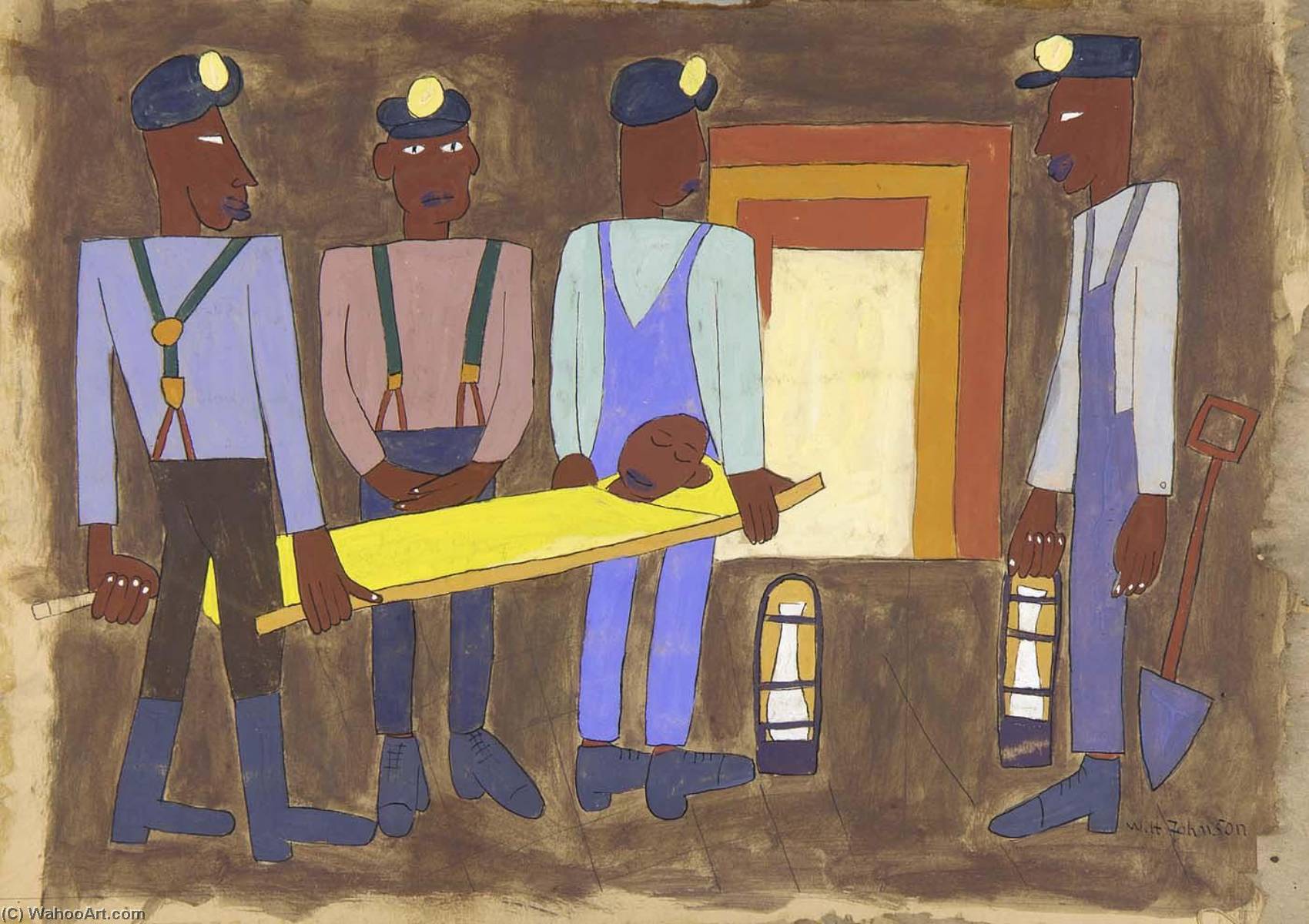 Museum Art Reproductions Mining Scene, 1944 by William Henry Johnson ...