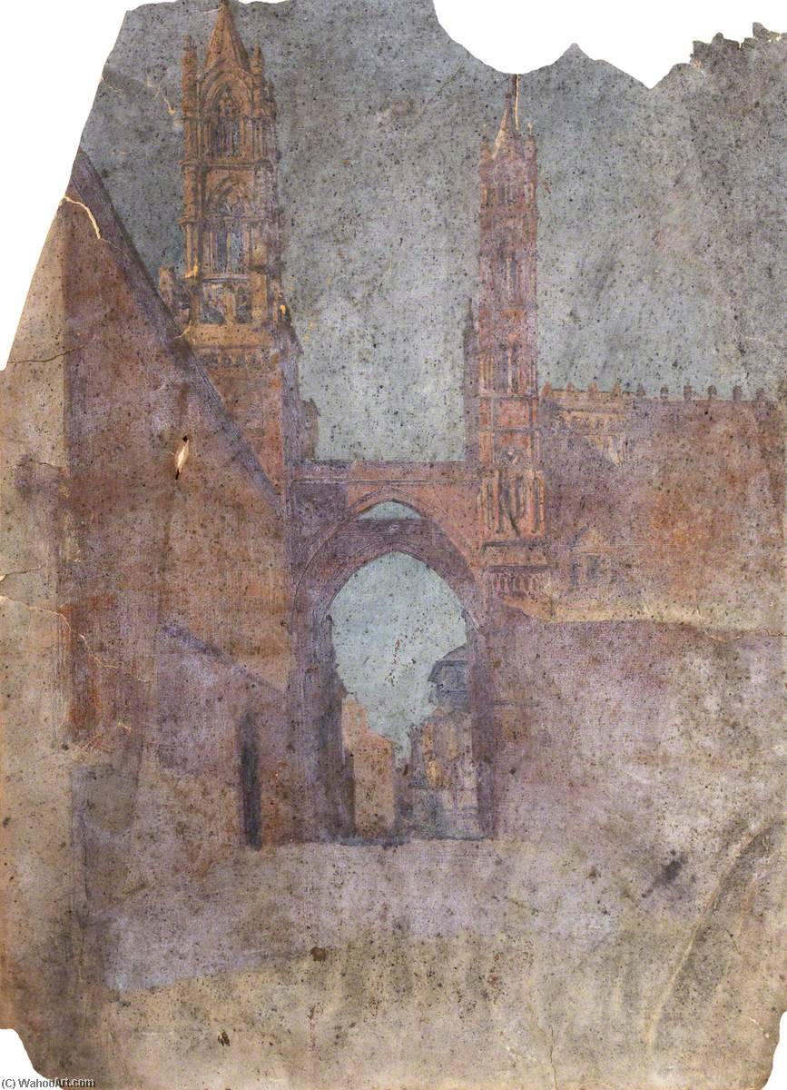 Get Paintings Reproductions Architectural Study of a Town by Thomas ...