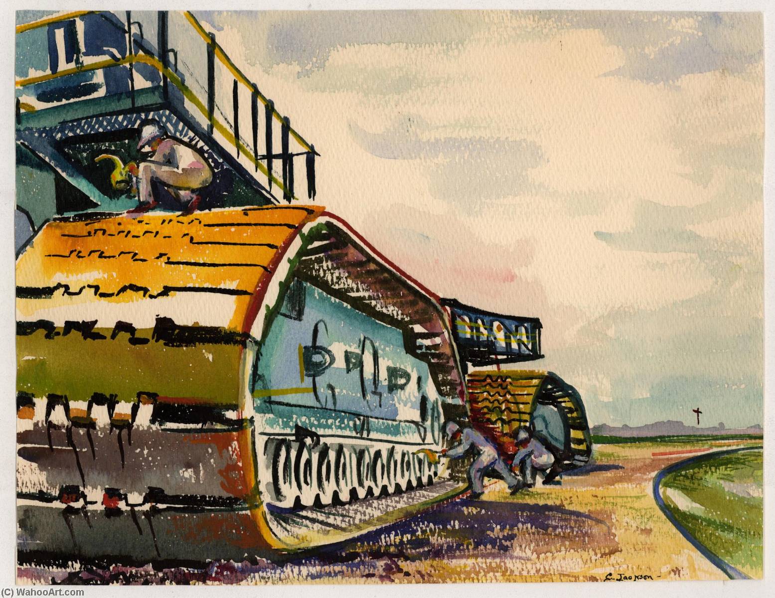 Oiling the Tracks of the Crawler by Chrystal Jackson (1923-2016 ...