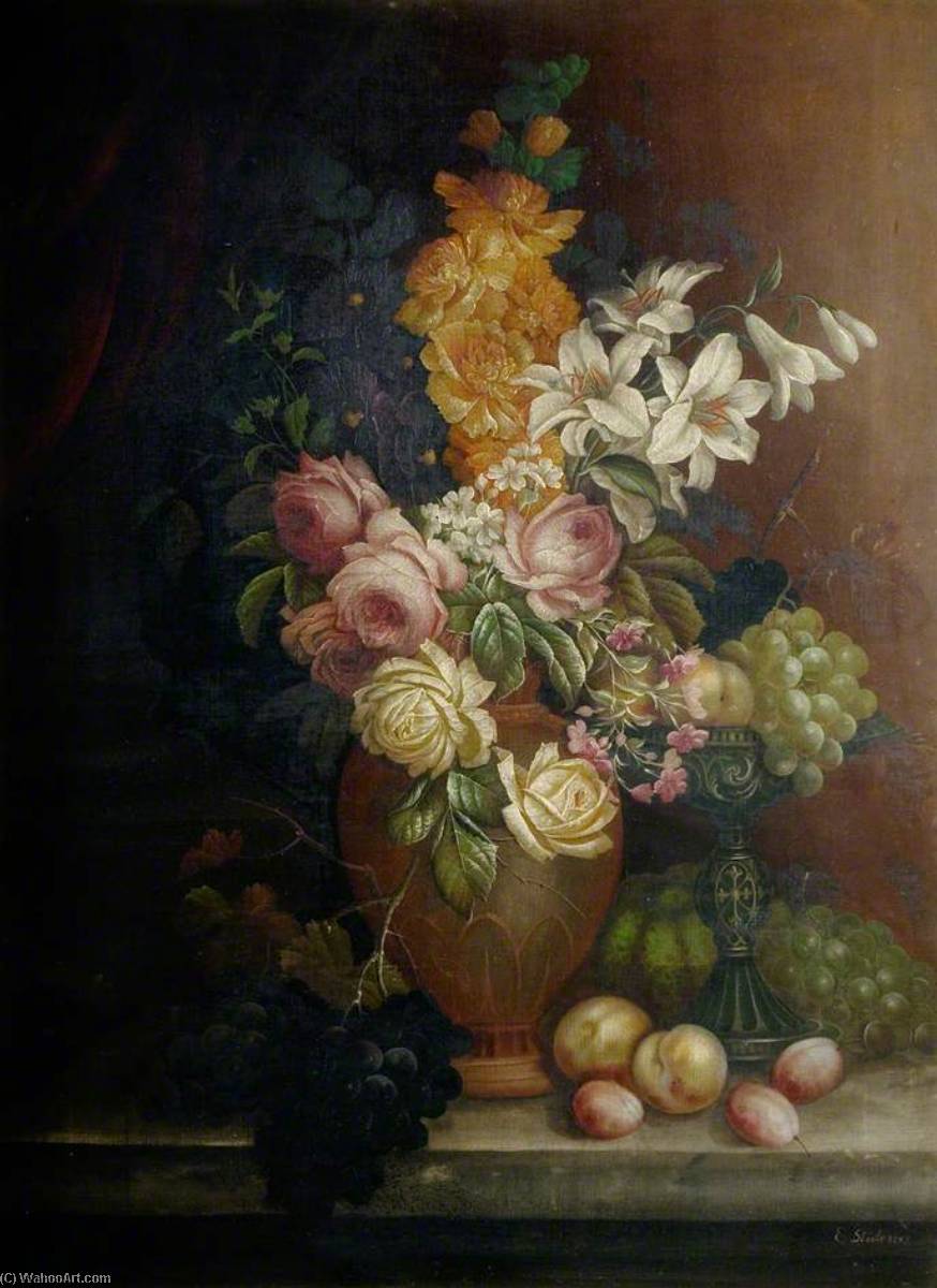 Purchase Oil Painting Replica Still Life, Flowers by Edwin Steele (1803 ...