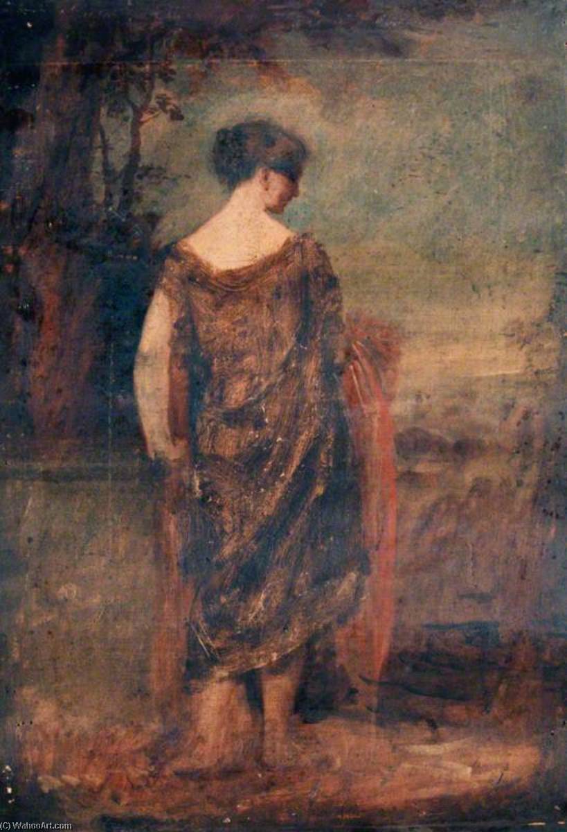 Paintings Reproductions Study of a Female Figure by John Graham Gilbert ...