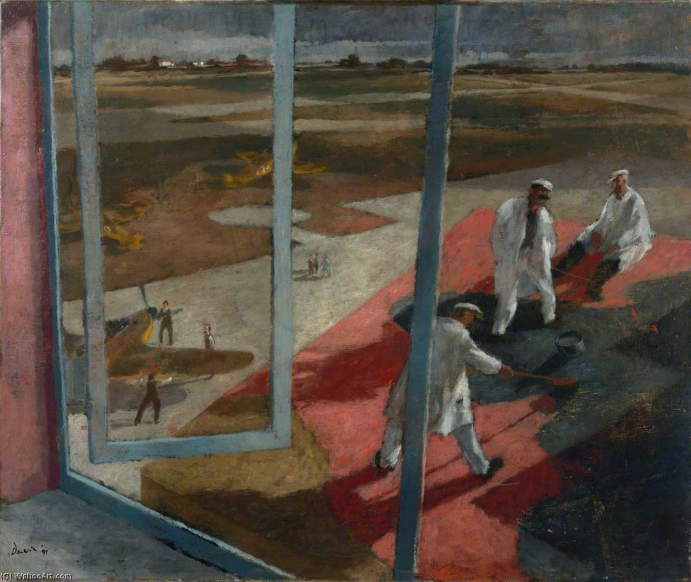 Buy Museum Art Reproductions Camouflaging a New Flight Shed, 1941 by ...