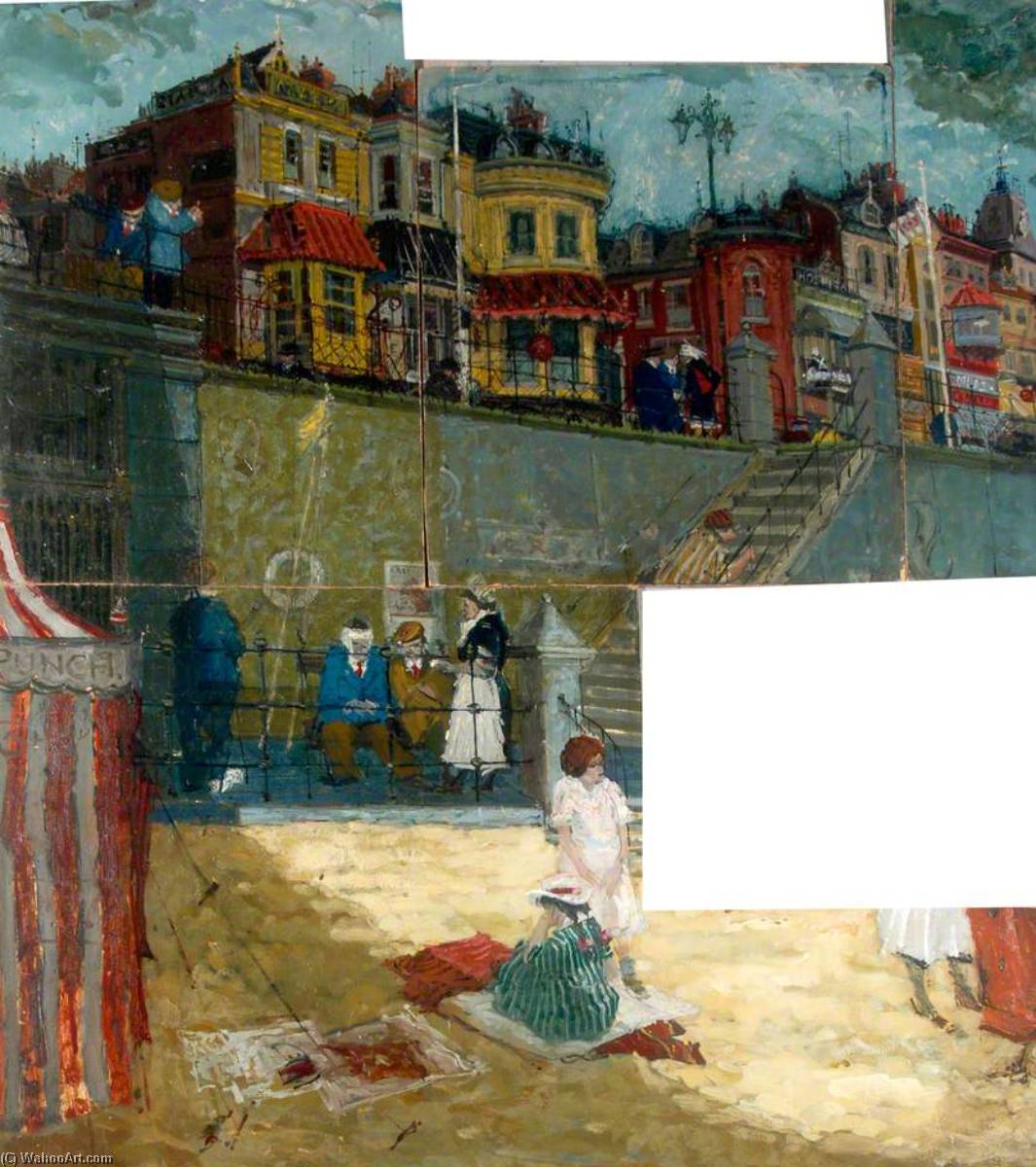 Purchase Oil Painting Replica Brighton Promenade, East Sussex, 1950 by ...