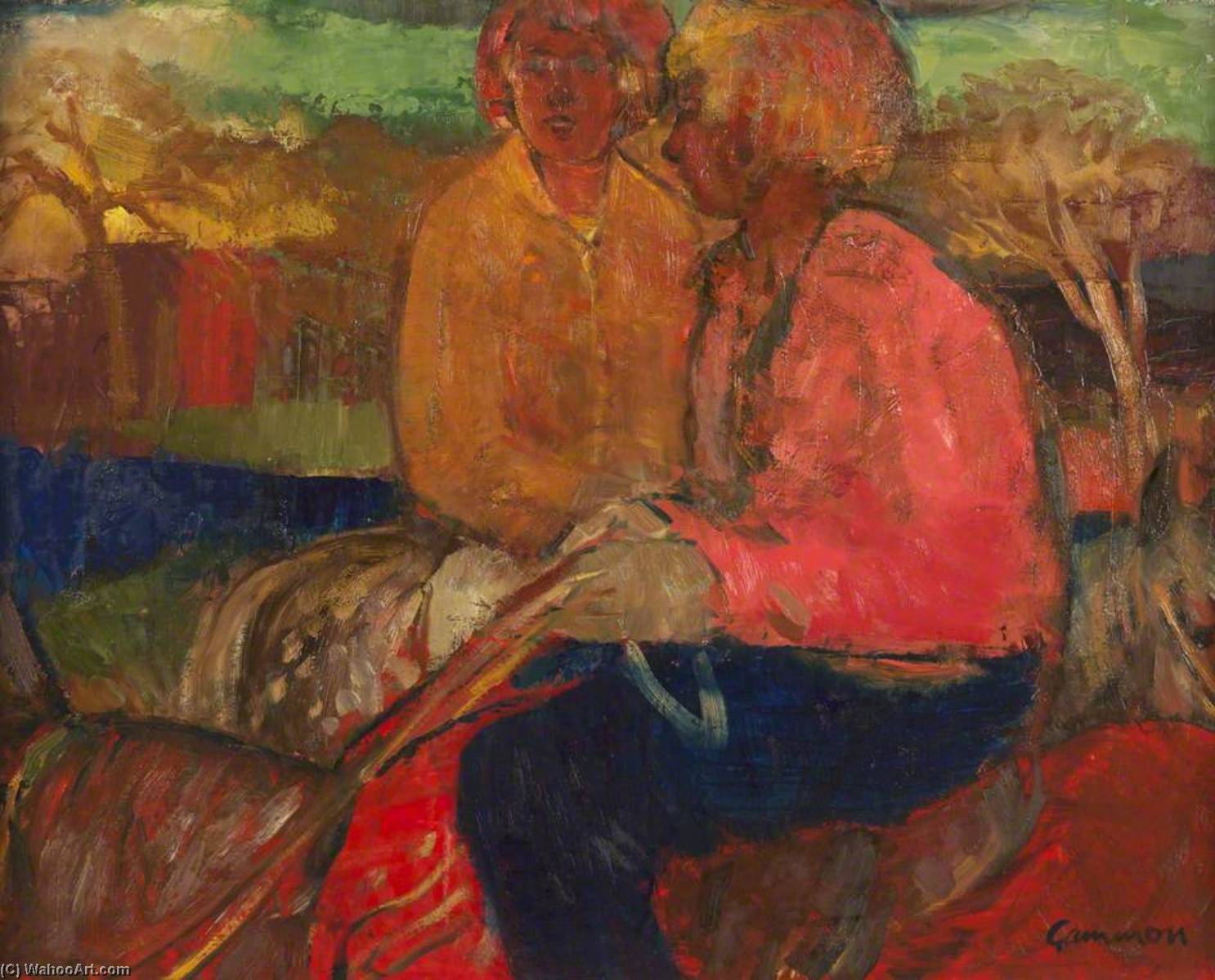 Riders by a Lake by Reginald Gammon (1921-2005) Reginald Gammon ...