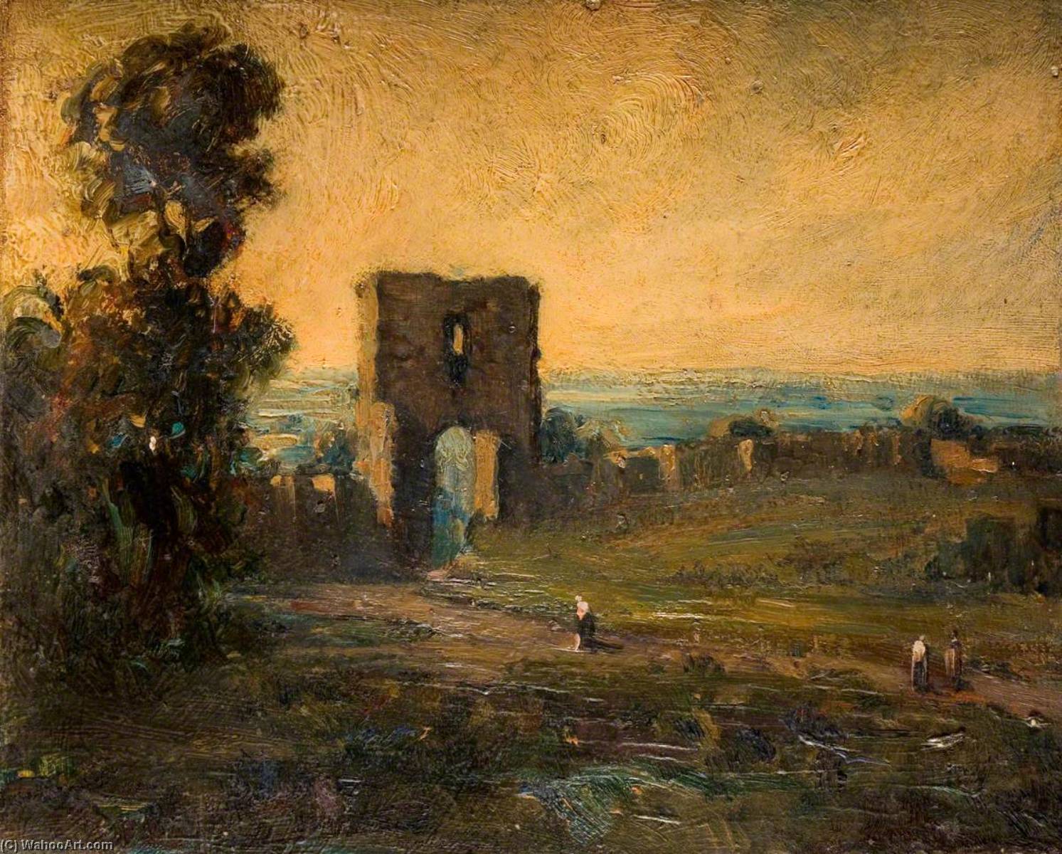 Purchase Oil Painting Replica A Castle Gate and Wall by Joseph Alfonso ...