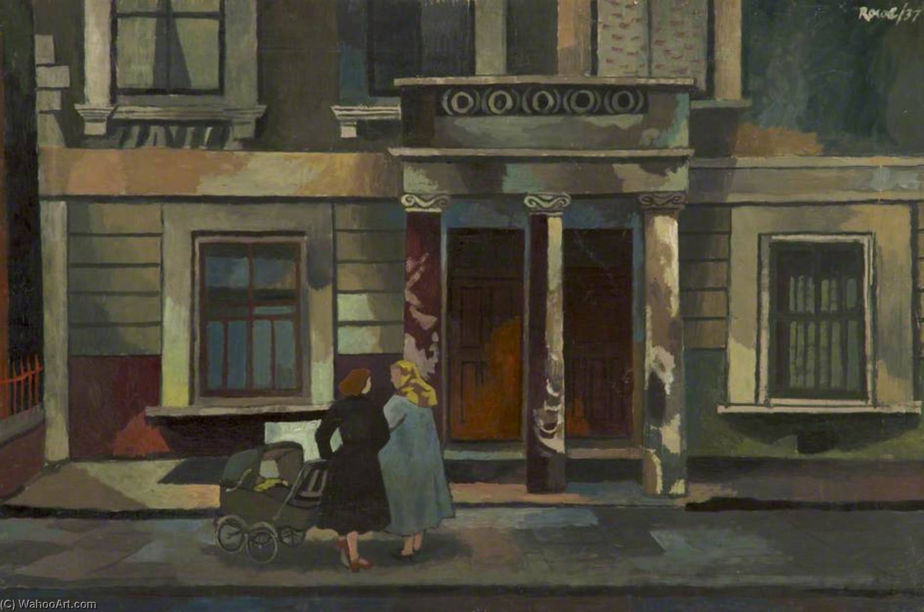 Art Reproductions Two Women and Pram, 1937 by Cliff Rowe (Inspired By ...