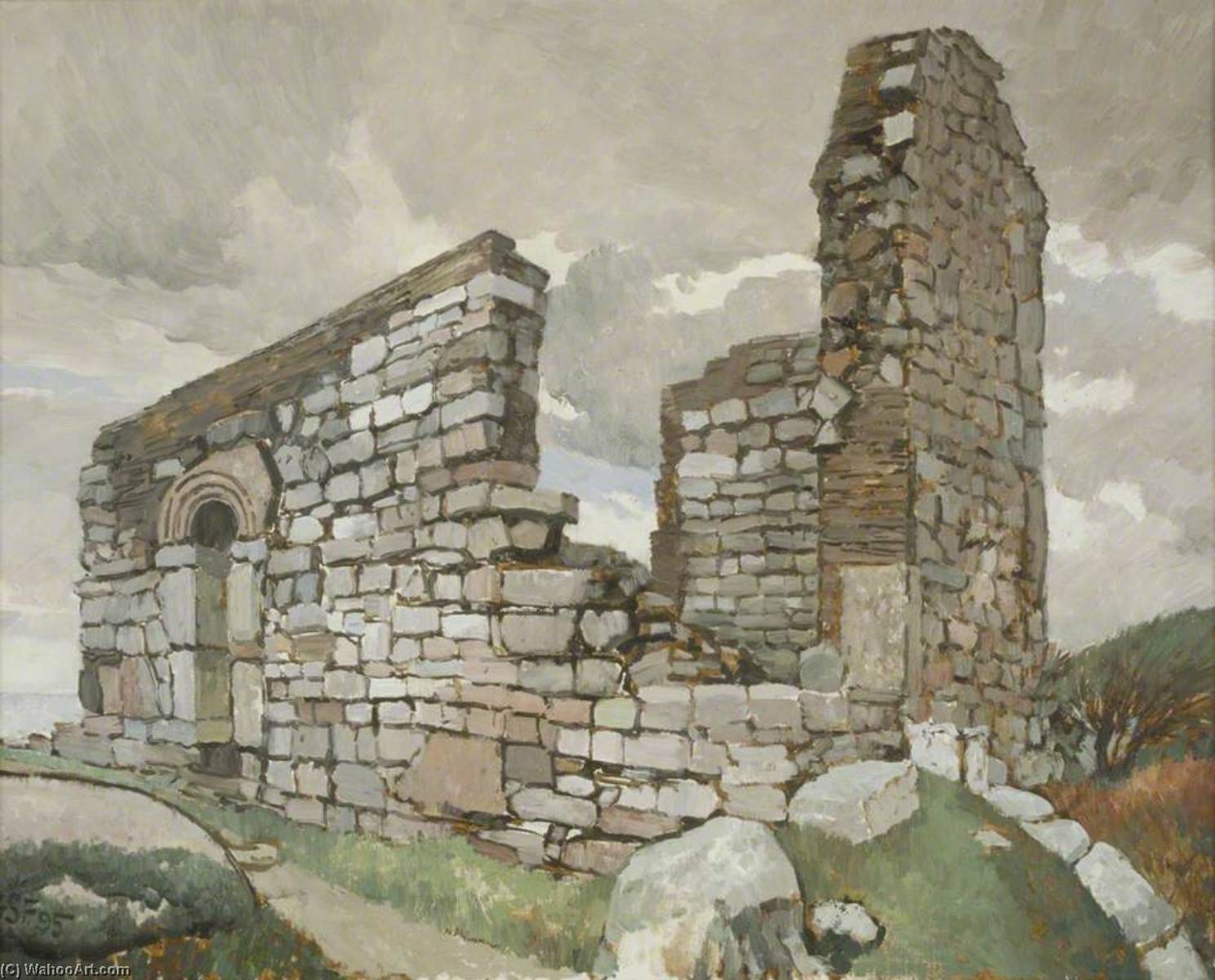 St Patrick`s Chapel, Heysham, Lancashire, 1995 by Geoffrey Scowcroft ...