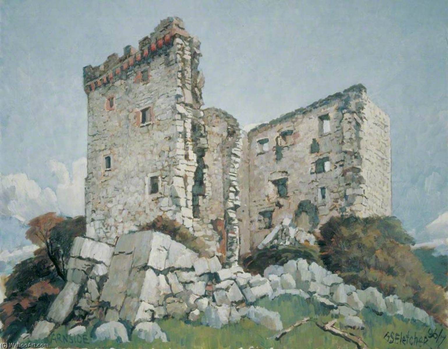 Arnside Tower, Cumbria, 1997 by Geoffrey Scowcroft Fletcher (1923-2004 ...