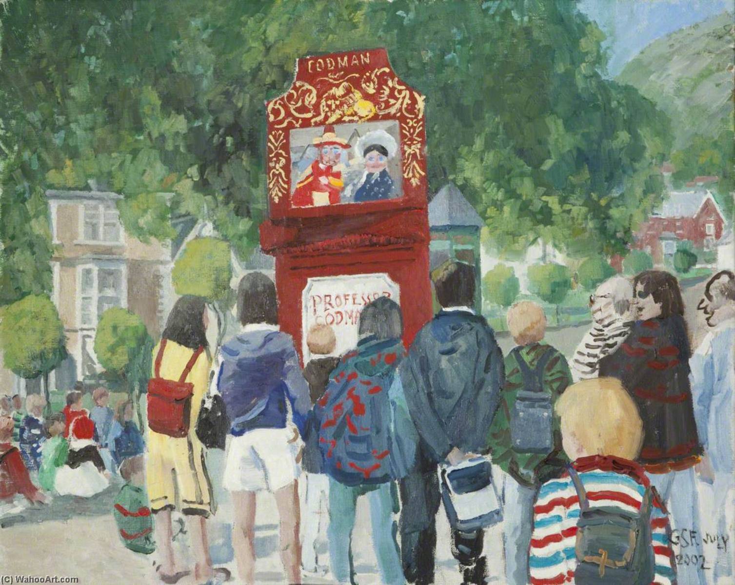 Llandudno, Punch and Judy, 2002 by Geoffrey Scowcroft Fletcher (1923 ...