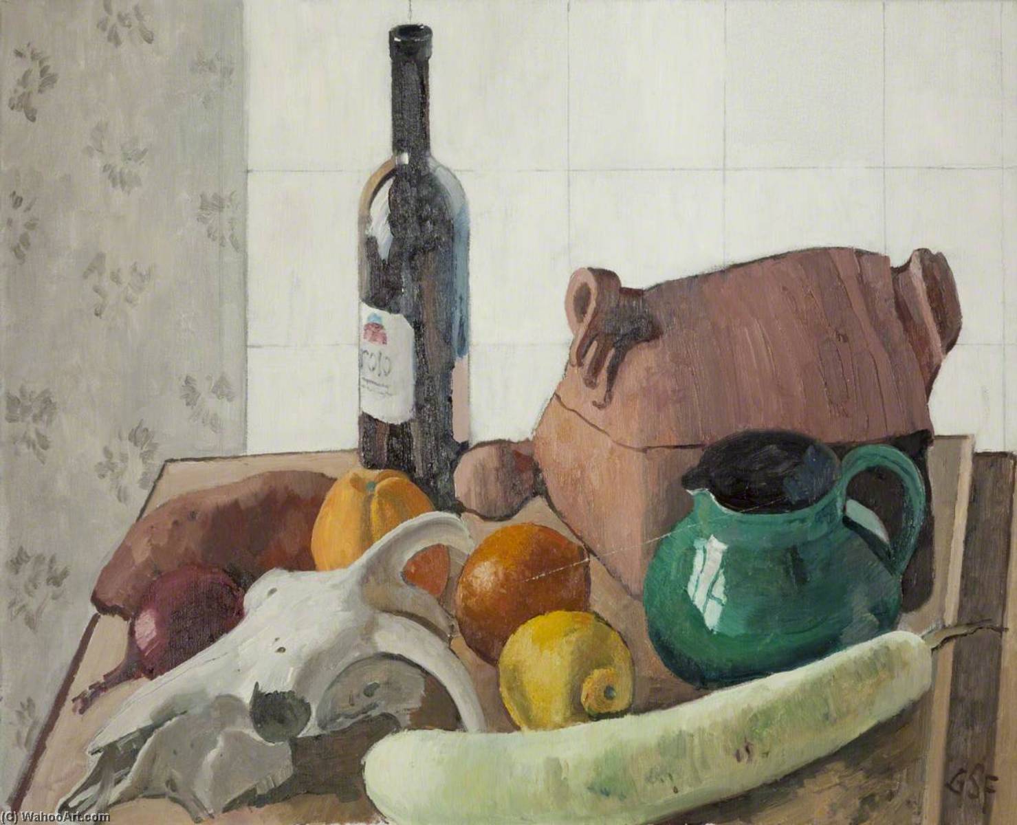 Still Life with Sheep Skull, 2002 by Geoffrey Scowcroft Fletcher (1923 ...