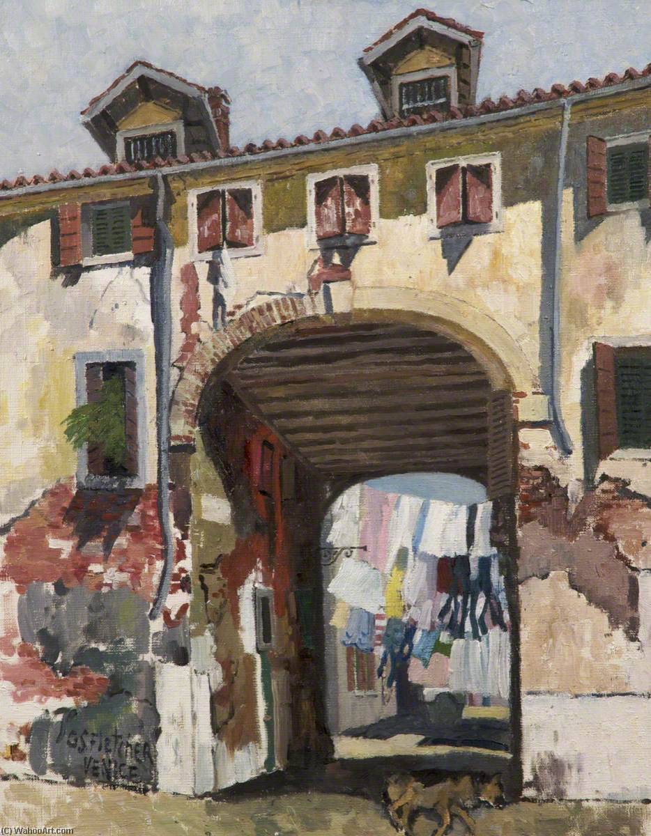 Sotoportego delle Colonne, Venice by Geoffrey Scowcroft Fletcher (1923 ...