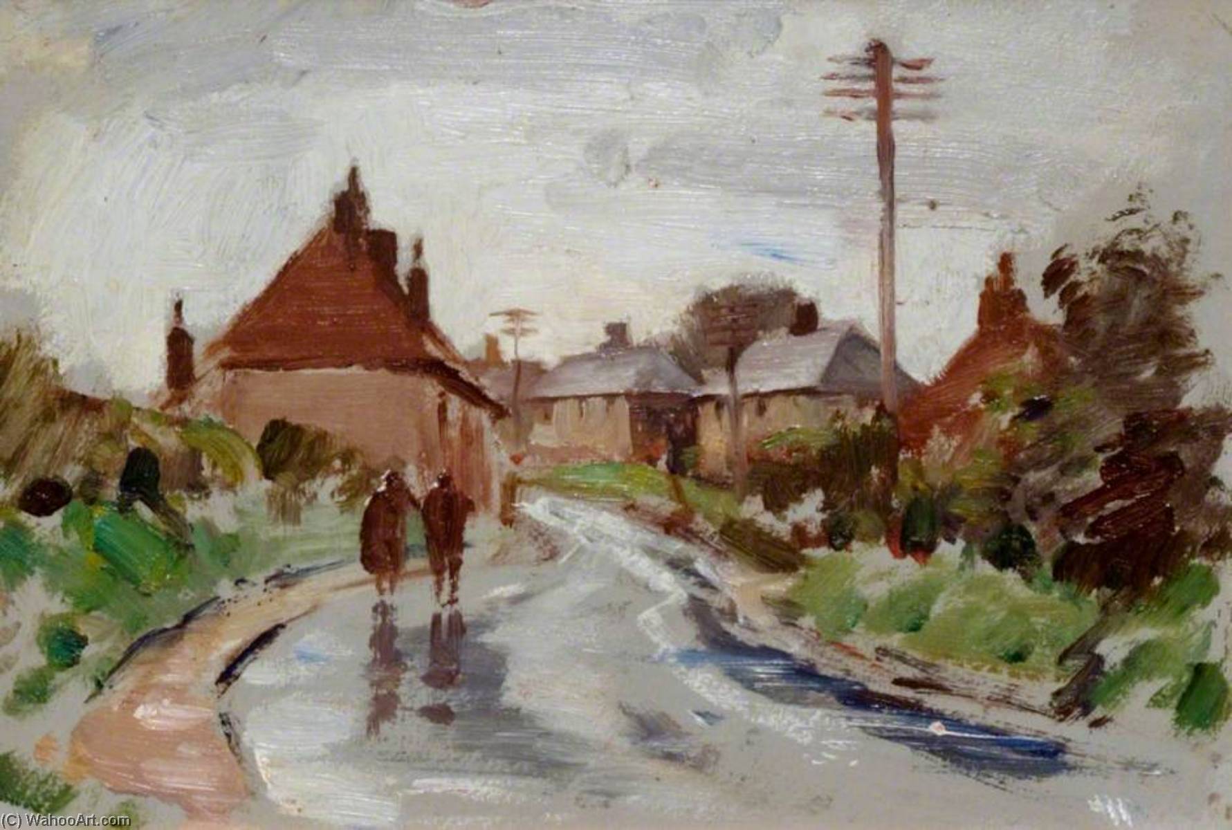 The Wet Road by Edward Brian Seago (1910-1974) Edward Brian Seago ...