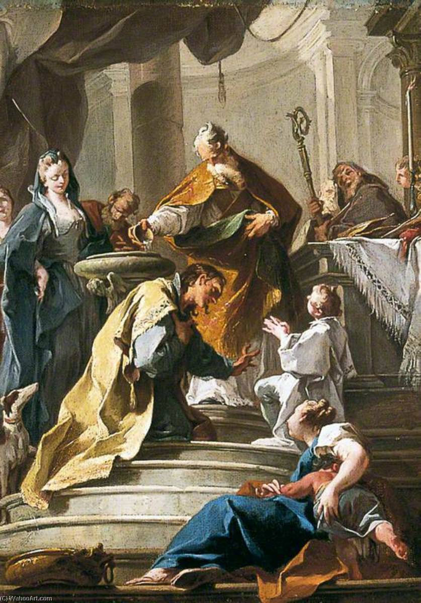 Order Artwork Replica St Prosdocimus Baptising St Daniel, 1730 by ...
