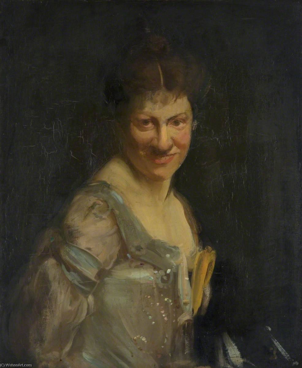 Museum Art Reproductions Portrait of a Lady in a Blue Gown by James ...