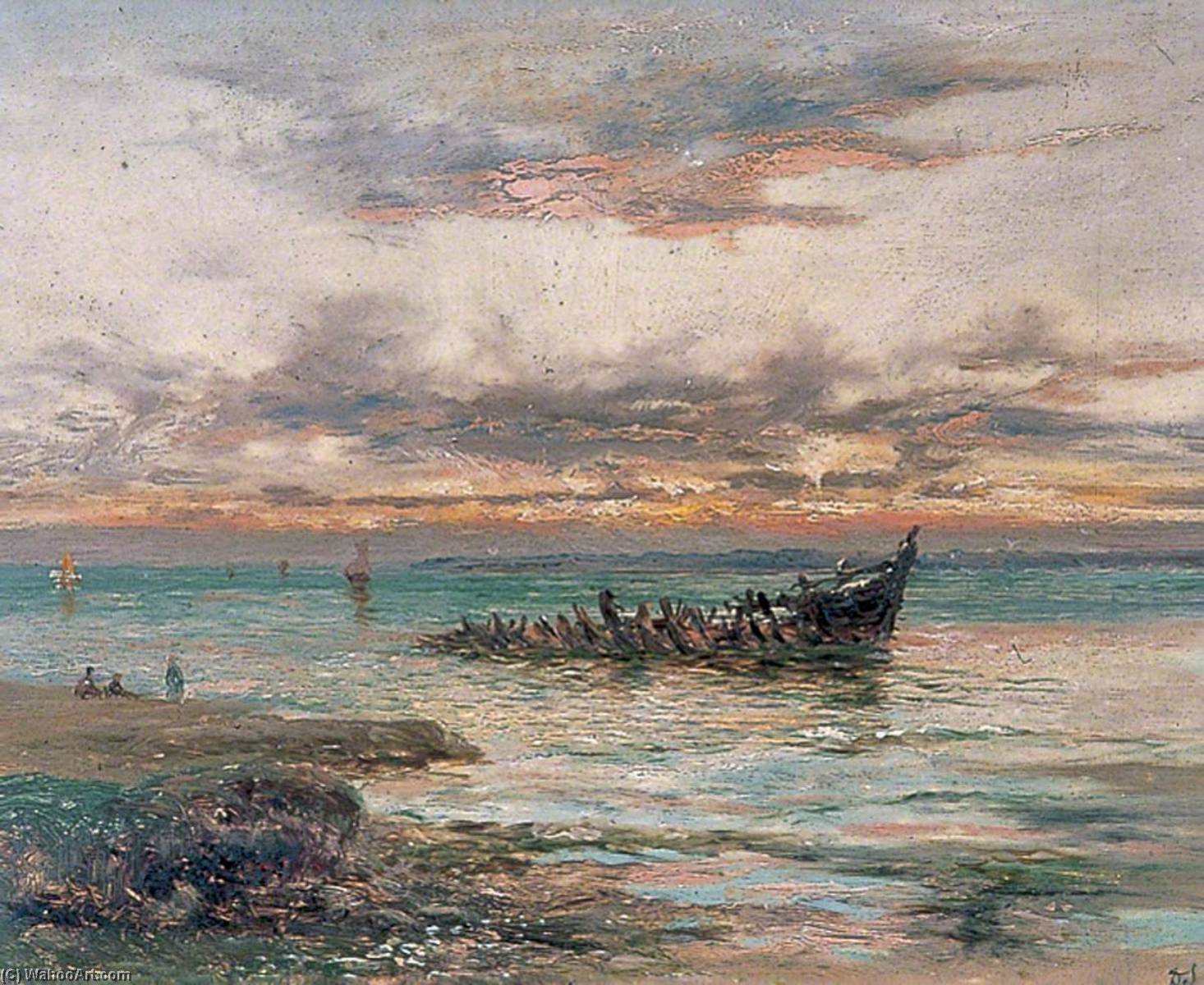 Get Paintings Reproductions The Wreck at Sunset, Seasalter, Kent by ...