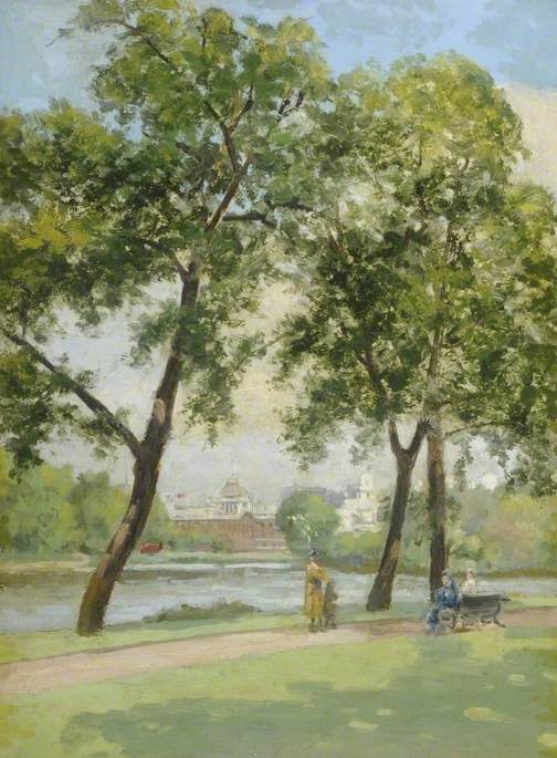 Purchase Oil Painting Replica A Glimpse of the Horseguards by Percy ...