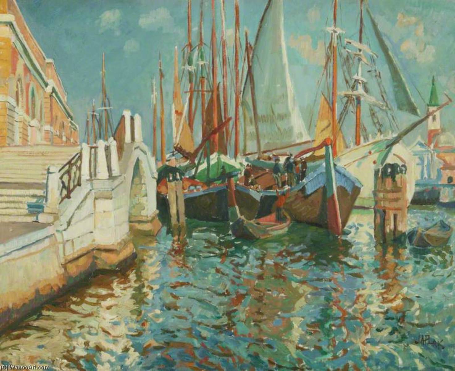Get Art Reproductions Shipping, Venice, 1934 by John Anthony Park ...