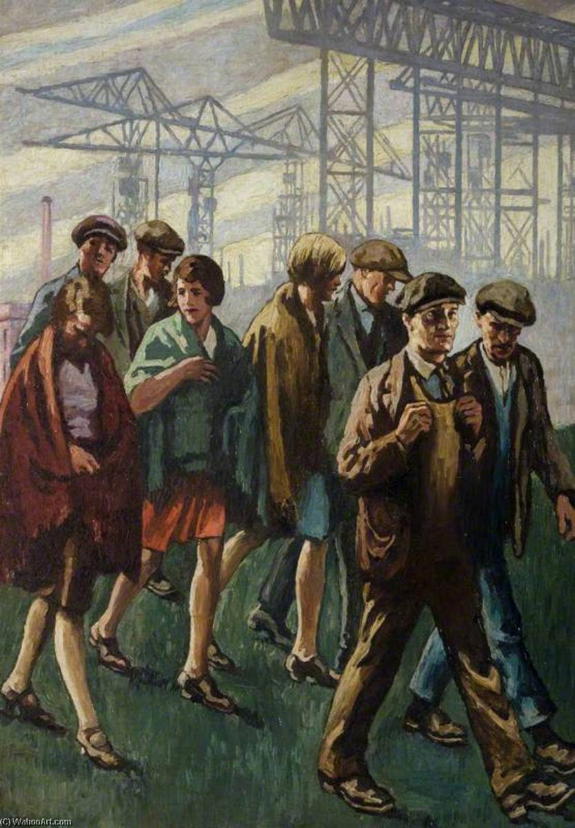 Paintings Reproductions Return from Work, 1931 by William Conor ...