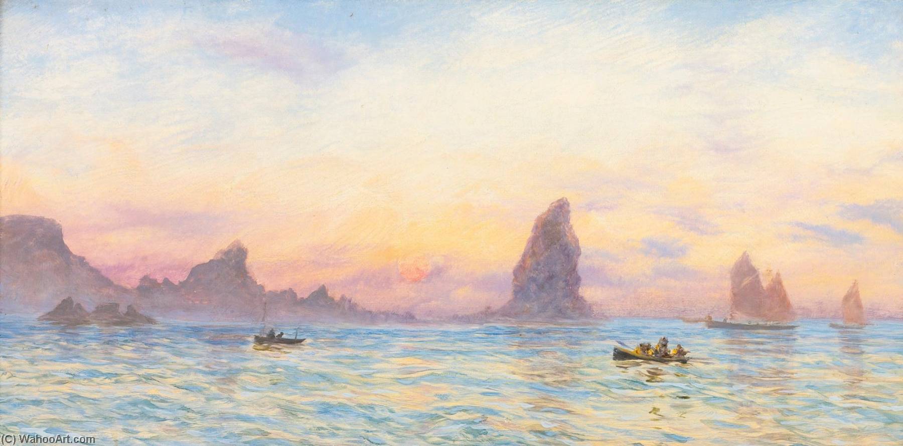 Art Reproductions The Cornish Coast near Newquay by John Brett (1831 ...