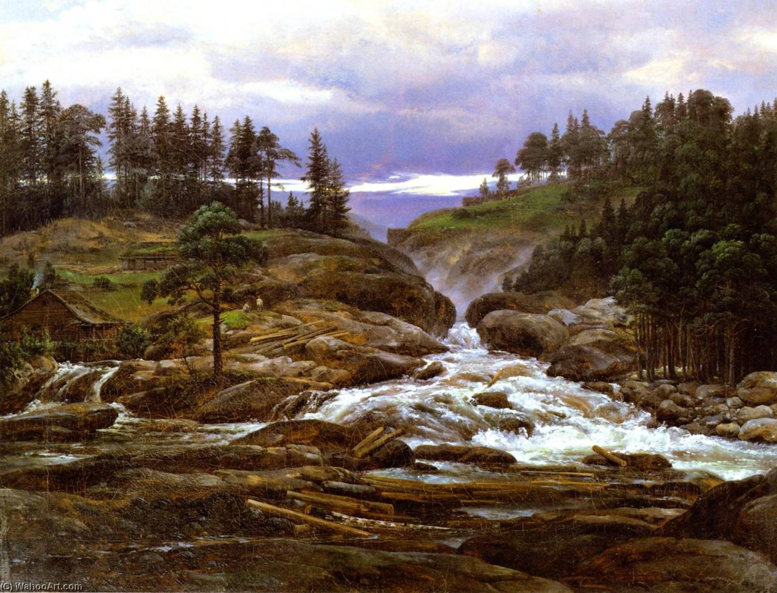 Purchase Oil Painting Replica The Lower Falls of the Labrofoss, 1827 by ...
