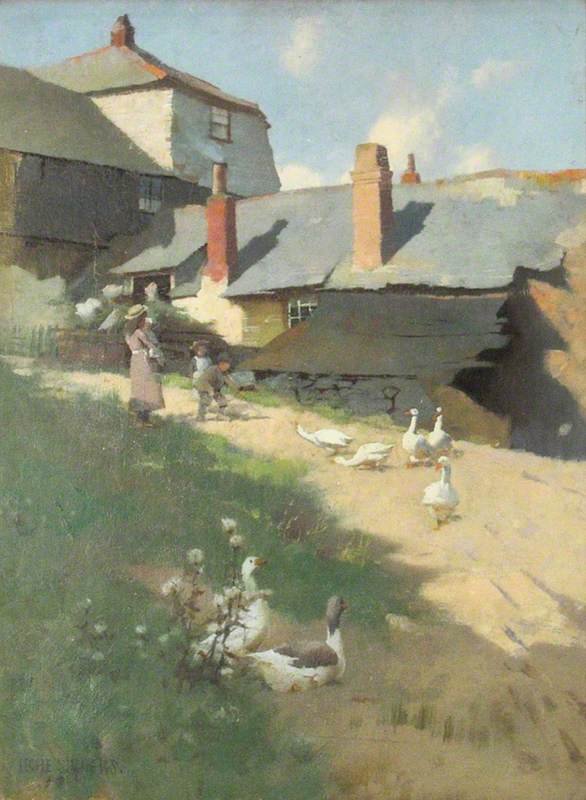 Buy Museum Art Reproductions The Farmhouse Summer Day, 1905 by Leghe ...