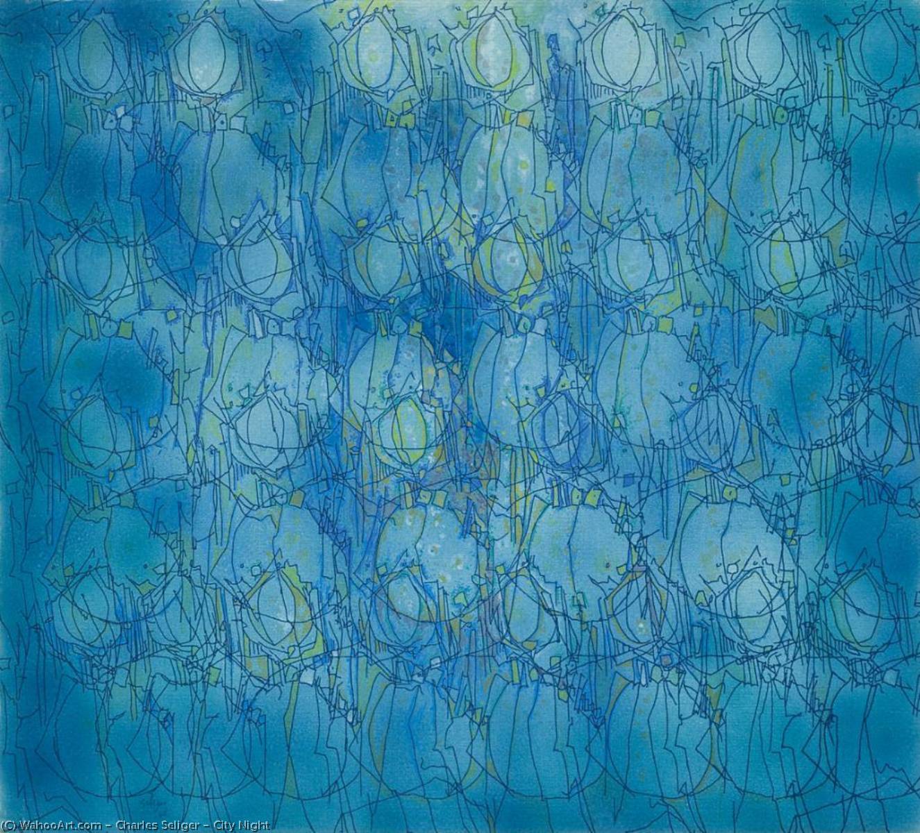 City Night, 1965 by Charles Seliger (1926-2009) Charles Seliger ...
