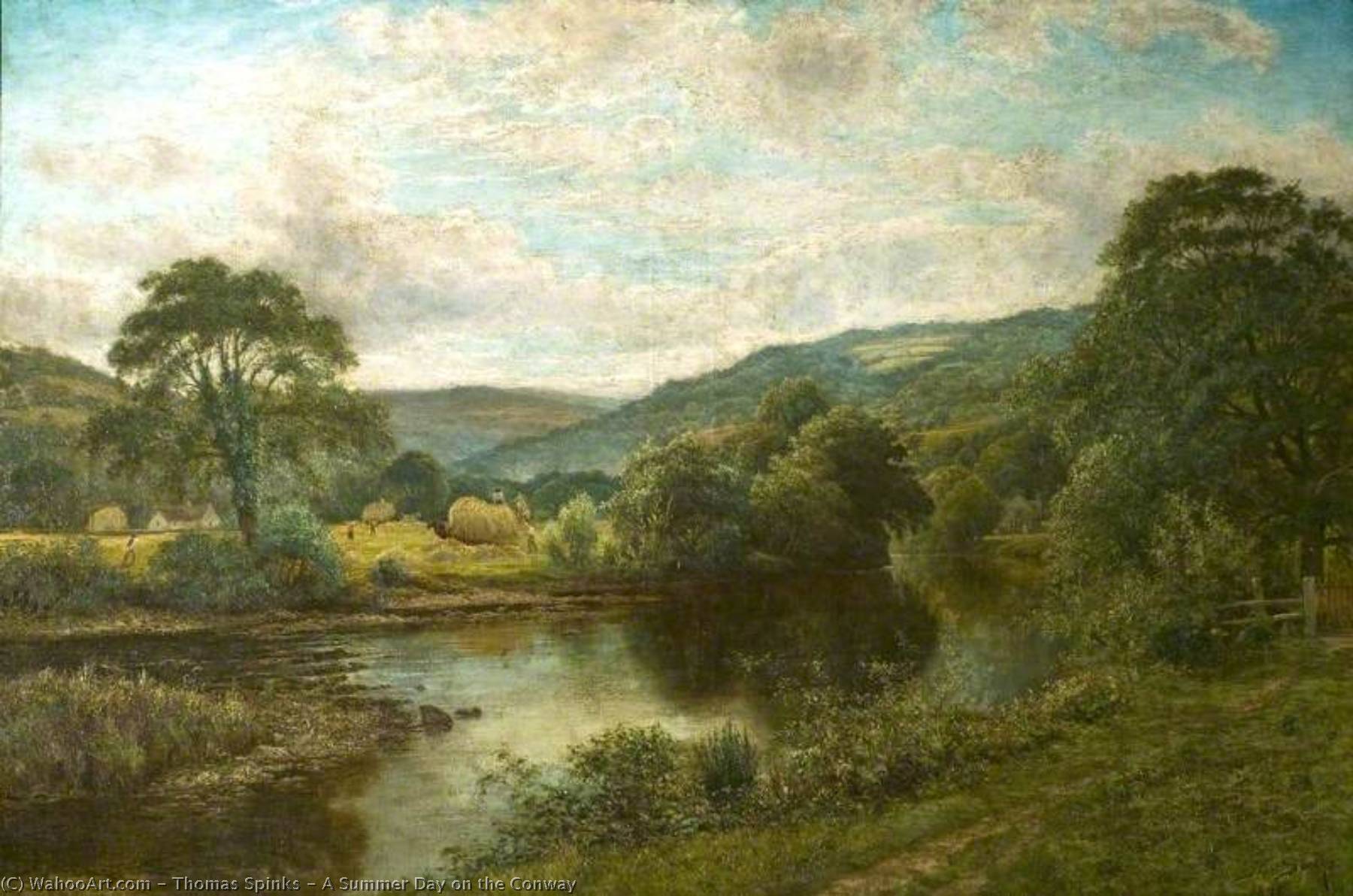 A Summer Day on the Conway, 1906 by Thomas Spinks Thomas Spinks ...