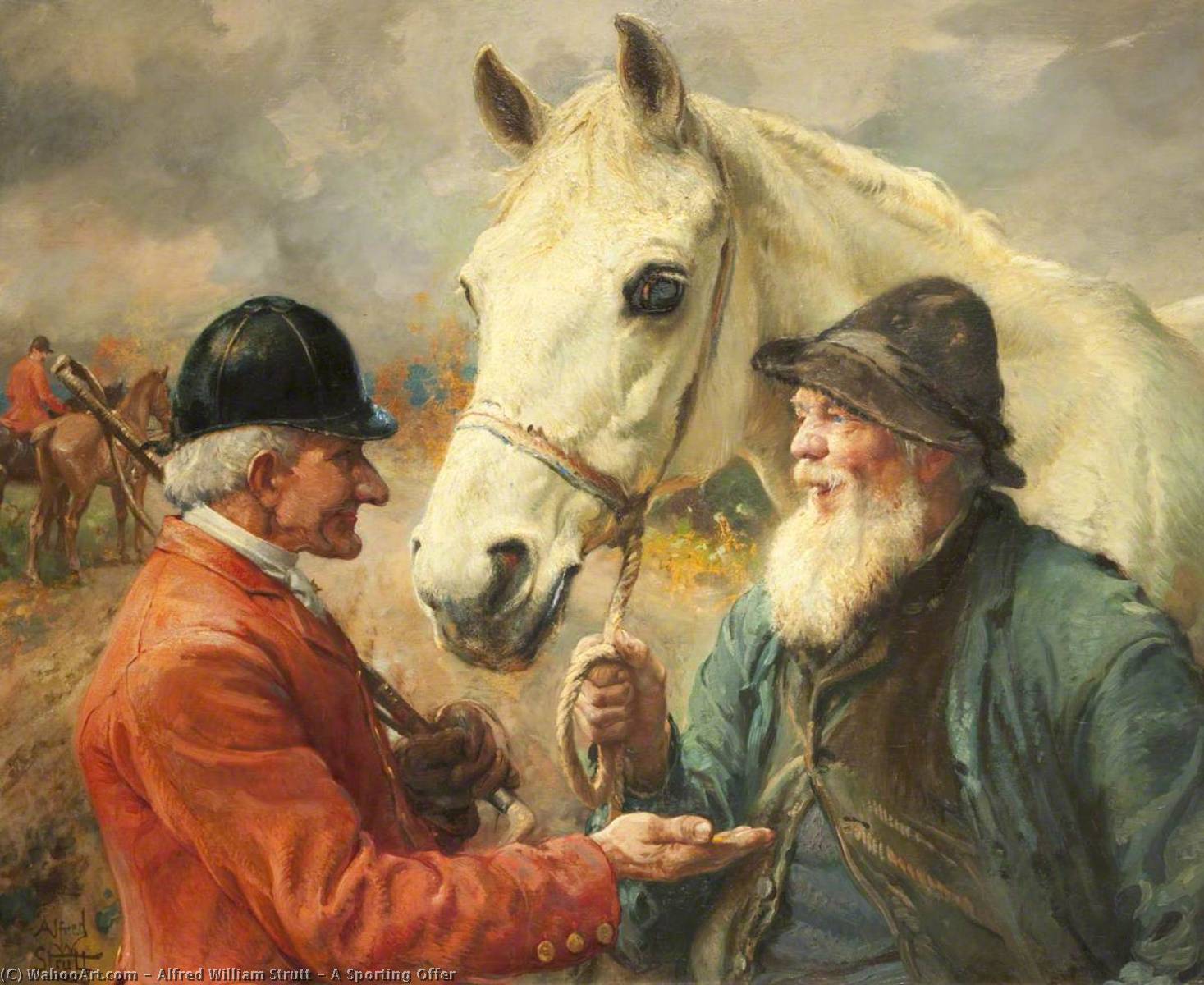 A Sporting Offer, 1910 by Alfred William Strutt Alfred William Strutt ...