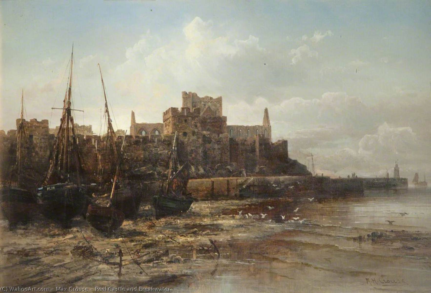 Peel Castle and Breakwater by Max Crouse Max Crouse | ArtsDot.com