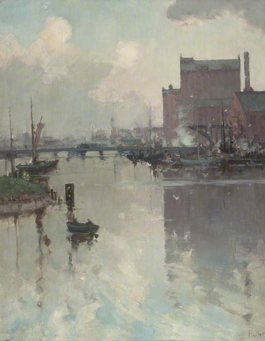 Get Paintings Reproductions Victoria Mill and Alexandra Dock, Grimsby ...