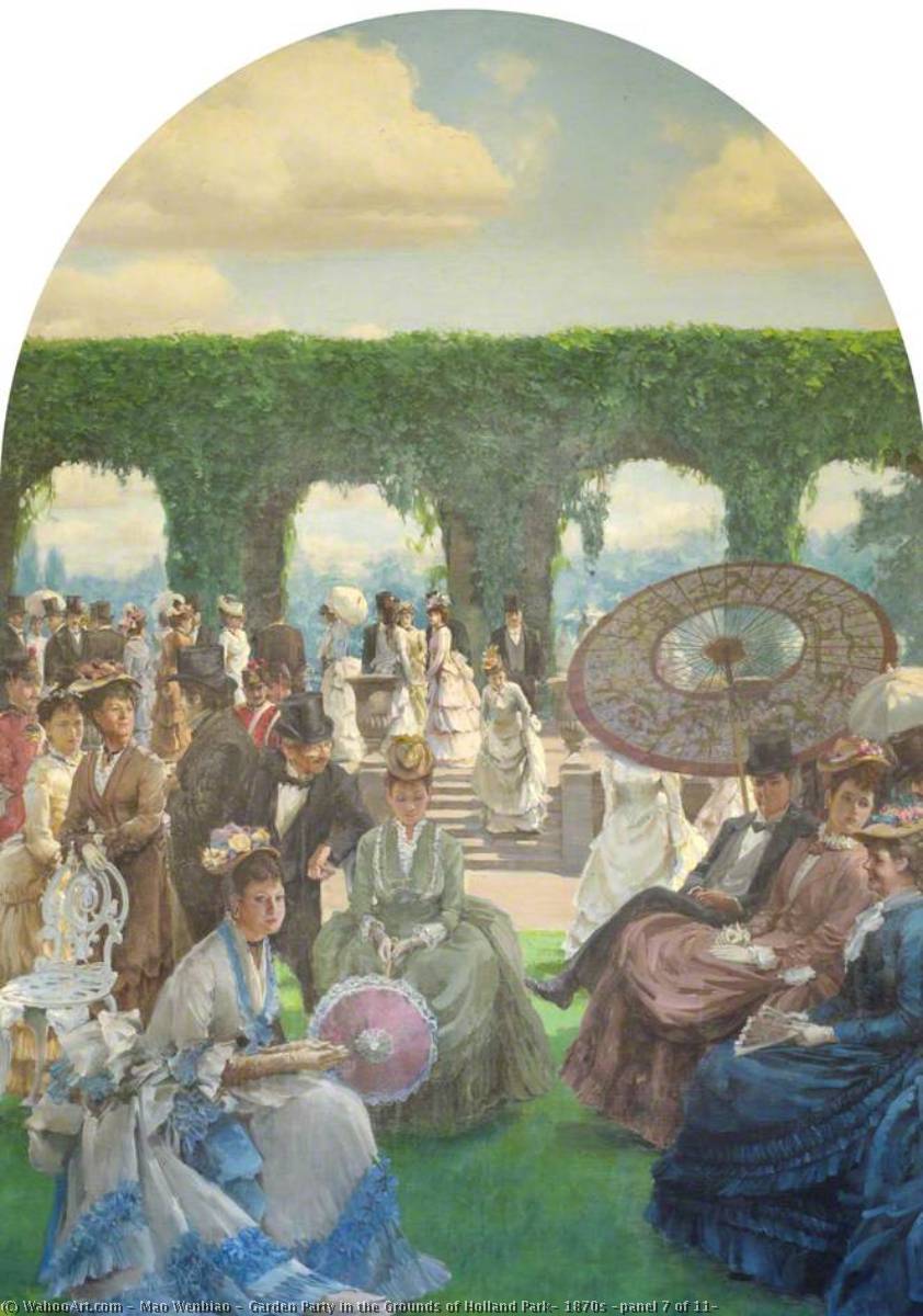 Garden Party in the Grounds of Holland Park, 1870s (panel 7 of 11), 1995 by Mao Wenbiao Mao ...