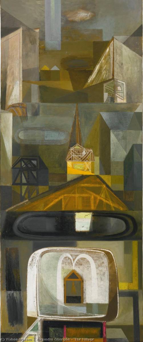 Get Art Reproductions The Village by Alejandro Obregón (Inspired By ...