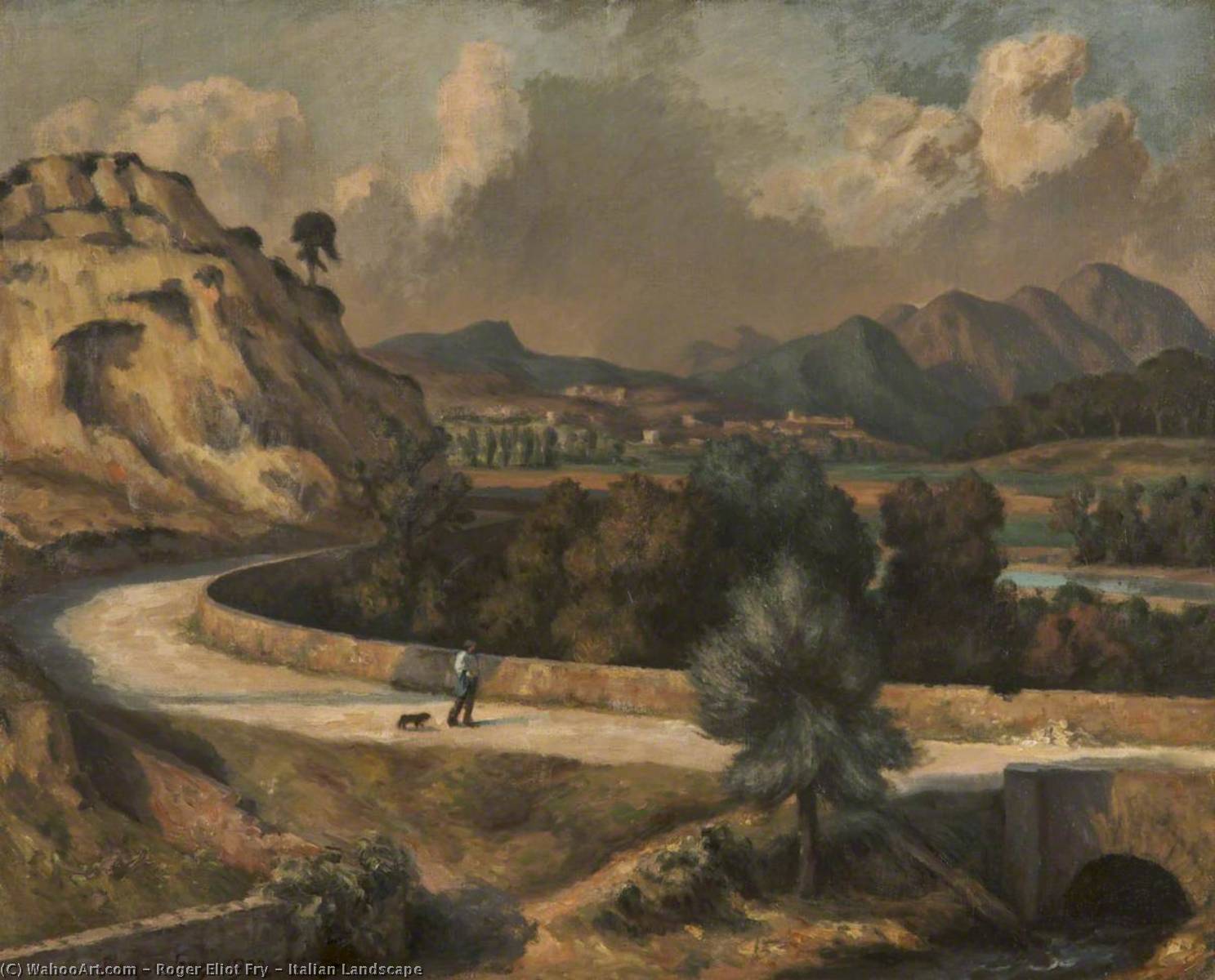 Oil Painting Replica Italian Landscape, 1922 by Roger Eliot Fry (1866 ...