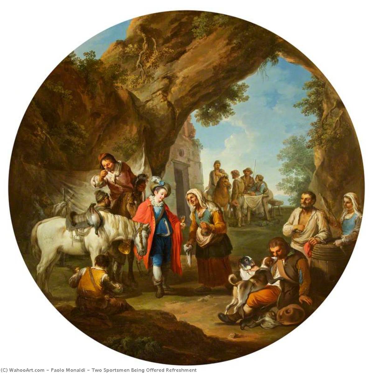 Order Artwork Replica Two Sportsmen Being Offered Refreshment by Paolo ...
