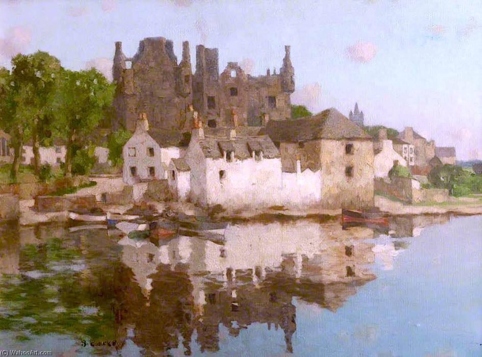 Paintings Reproductions Kirkcudbright Castle by David Gauld (1865-1936 ...